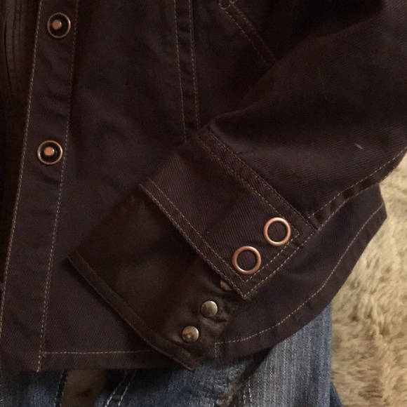 CAbi | Jackets & Coats | New Cabi Brown Cotton Spandex Denim Jacket Copper | Poshmark